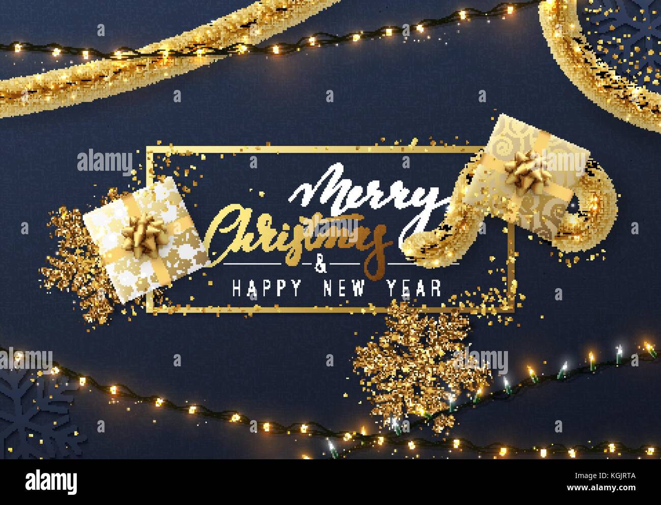 Christmas background with bright composition design. Xmas sparkling ...
