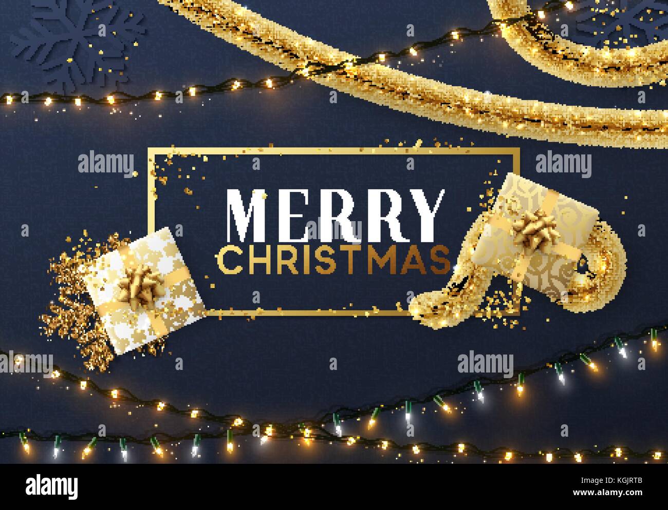 Christmas composition gifts concept Stock Vector Images - Alamy