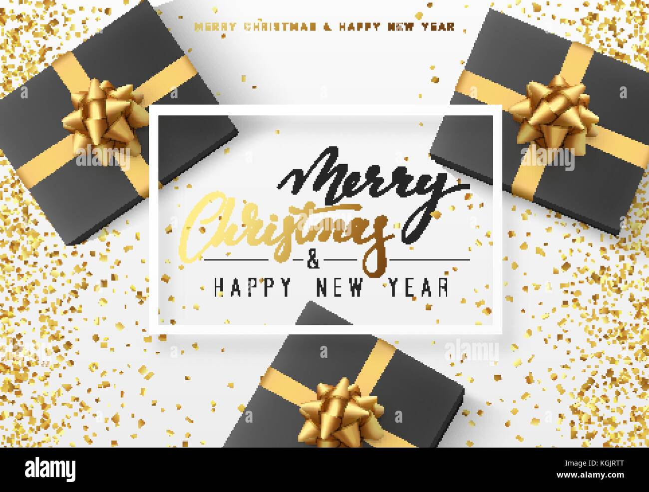 Christmas composition xmas gifts Stock Vector Images - Alamy