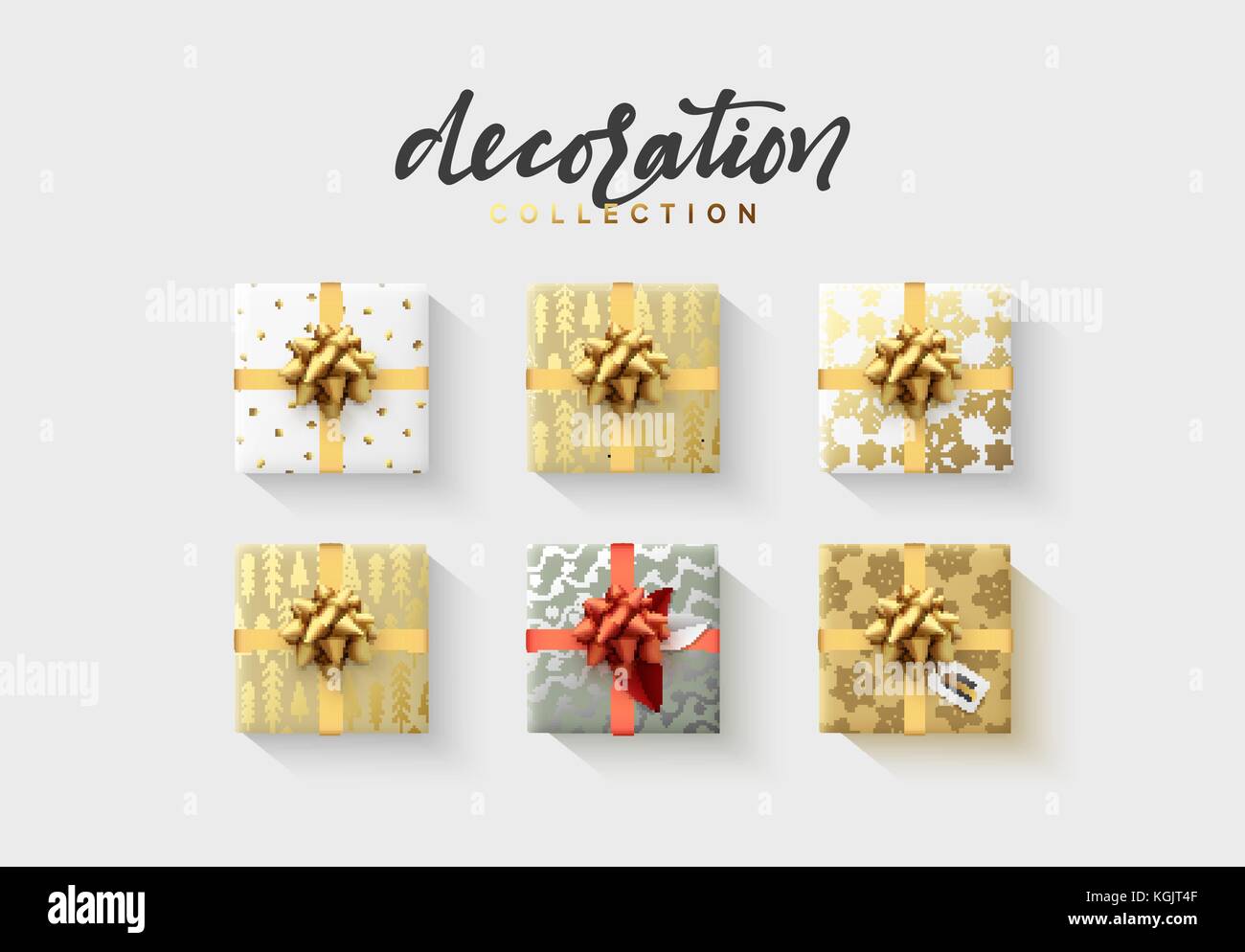 Set of colorful wrapped gift boxes Lots of presents Stock Vector Image ...