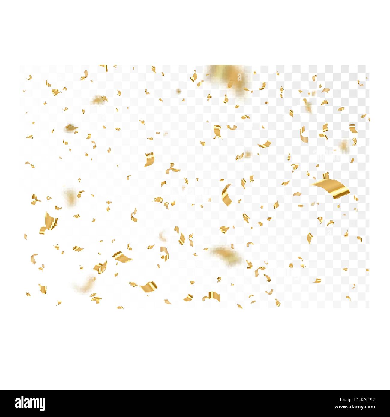 Gold Confetti Falling