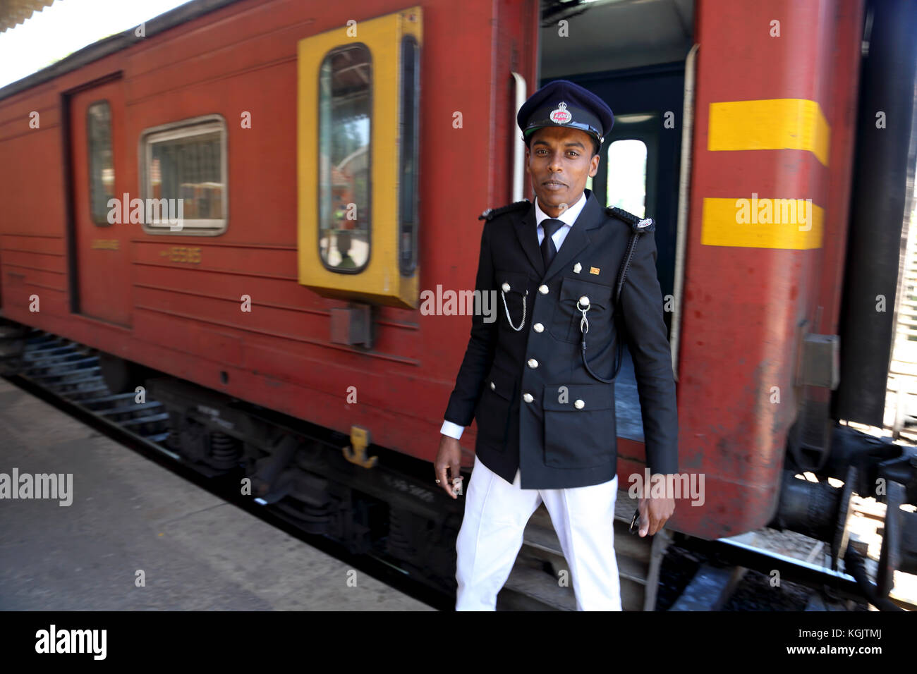 Peradeniya Junction Station Kandy Central Province Sri Lanka Guard by ...