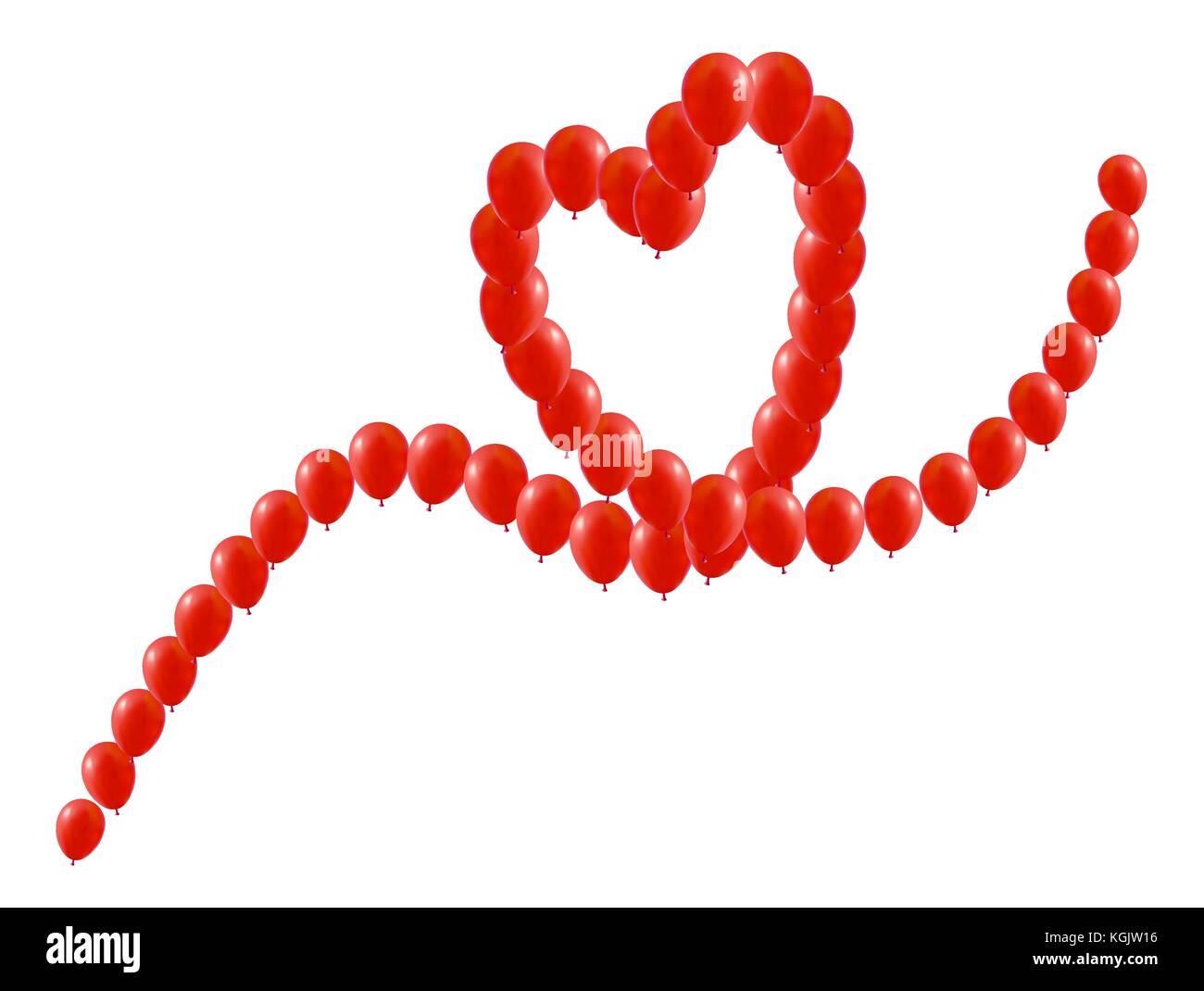 Red color balloon heart beat hi-res stock photography and images - Alamy