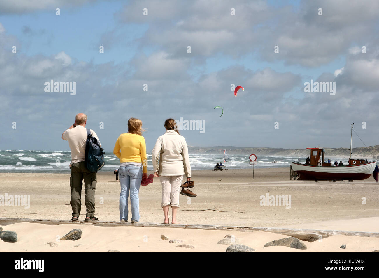 Fishing Boats At The Beach Of Lokken High Resolution Stock Photography ...