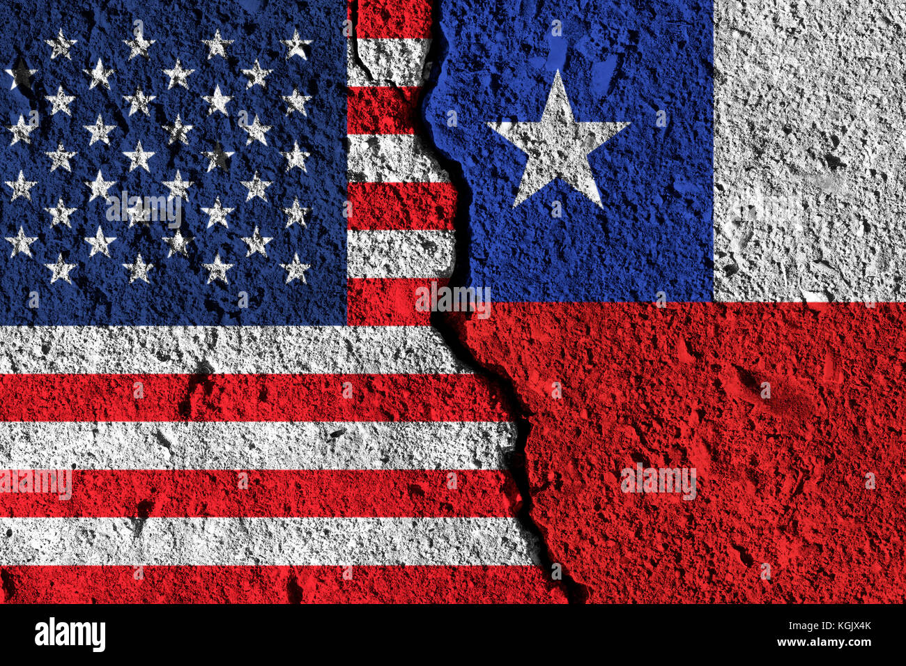 United states and chile flags hi-res stock photography and images - Alamy