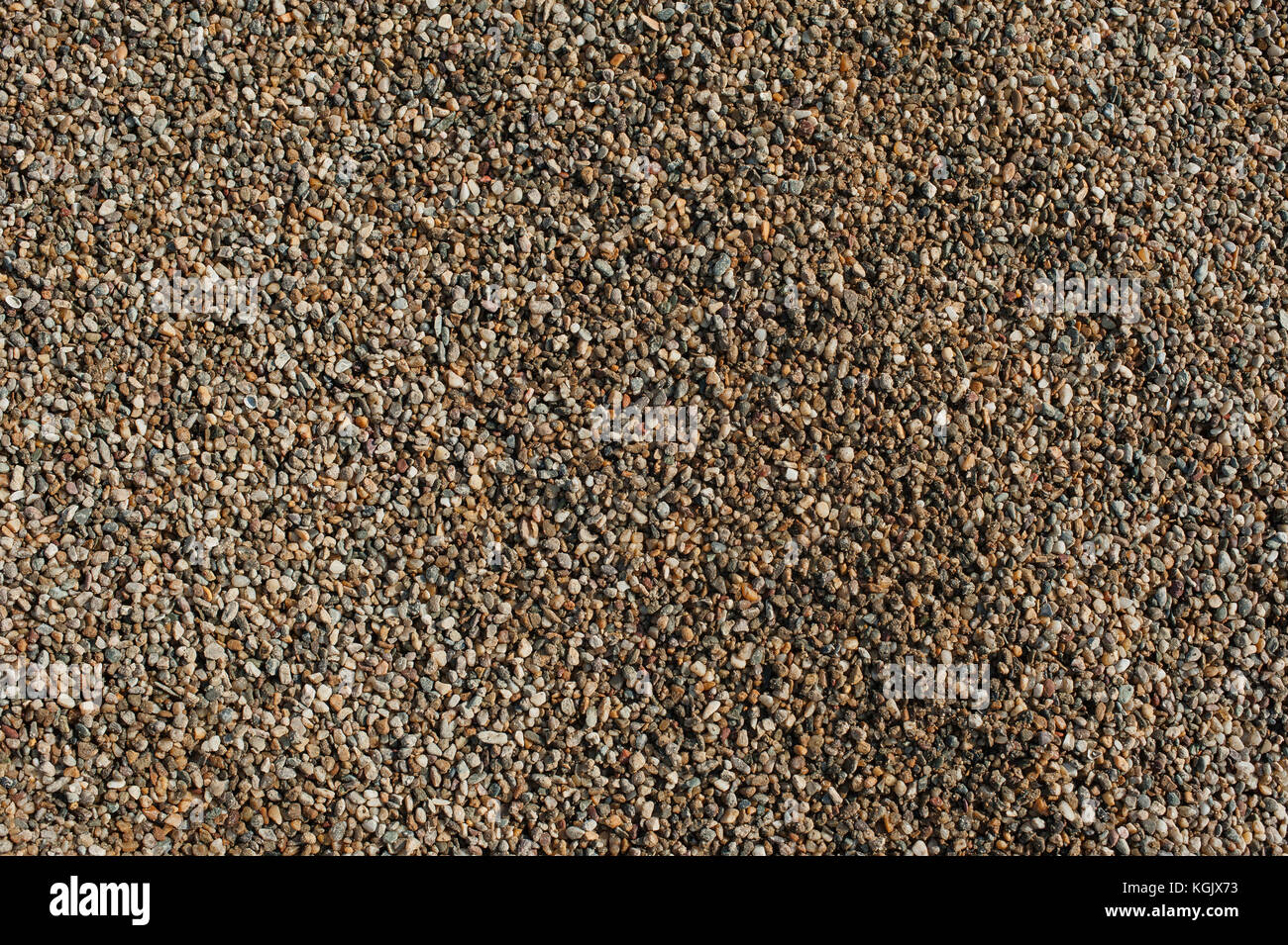 Small and big sand, gravel and pebbles background pattern. Full frame ...