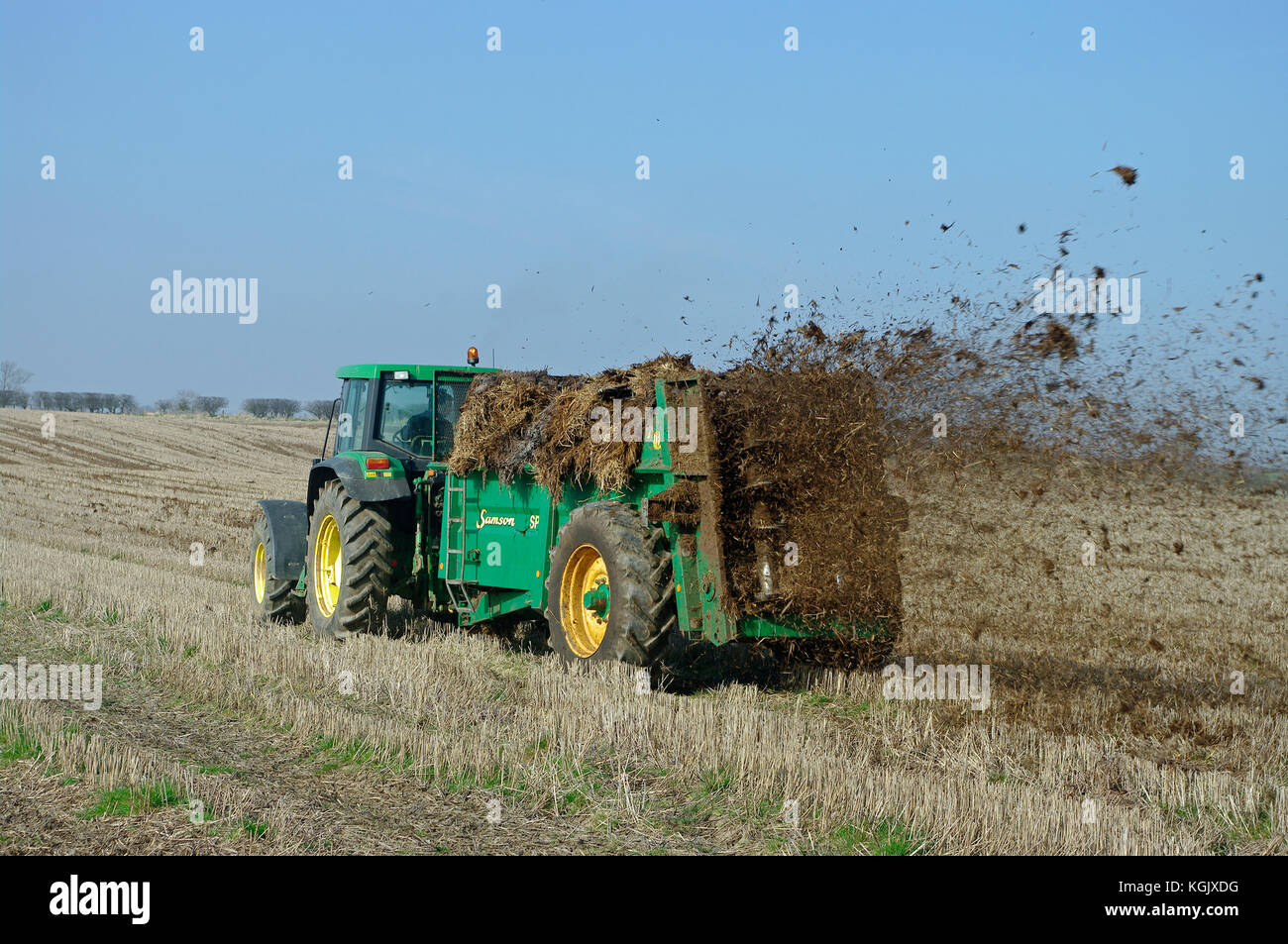 Farmer muck spreading england hi-res stock photography and images - Alamy