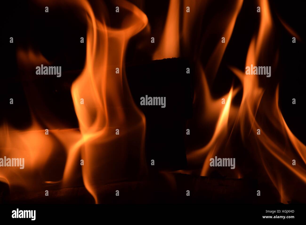 flames are burning red, orange and yellow, blazing flames Stock Photo ...