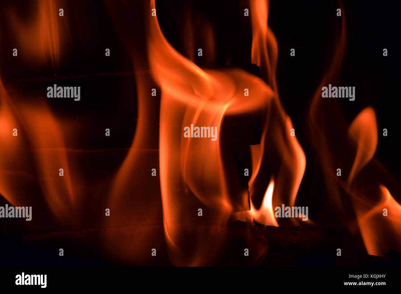 flames are burning red, orange and yellow, blazing flames Stock Photo ...
