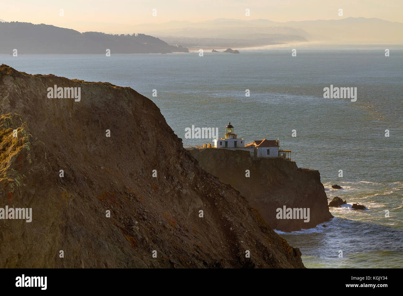 Point Bonita Lighthouse by San Francisco Bay entrance in the Marin ...