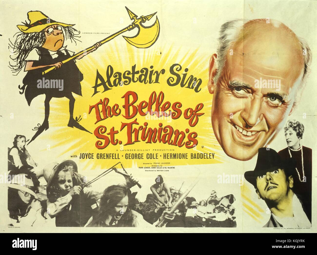 The Belles of St Trinian's (1954) , Alastair Sim , Film poster Stock ...