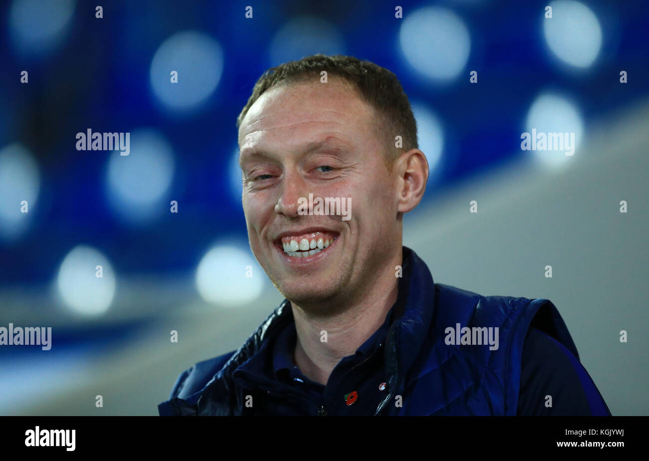 England manager Steve Cooper during the Under 17 international match at ...