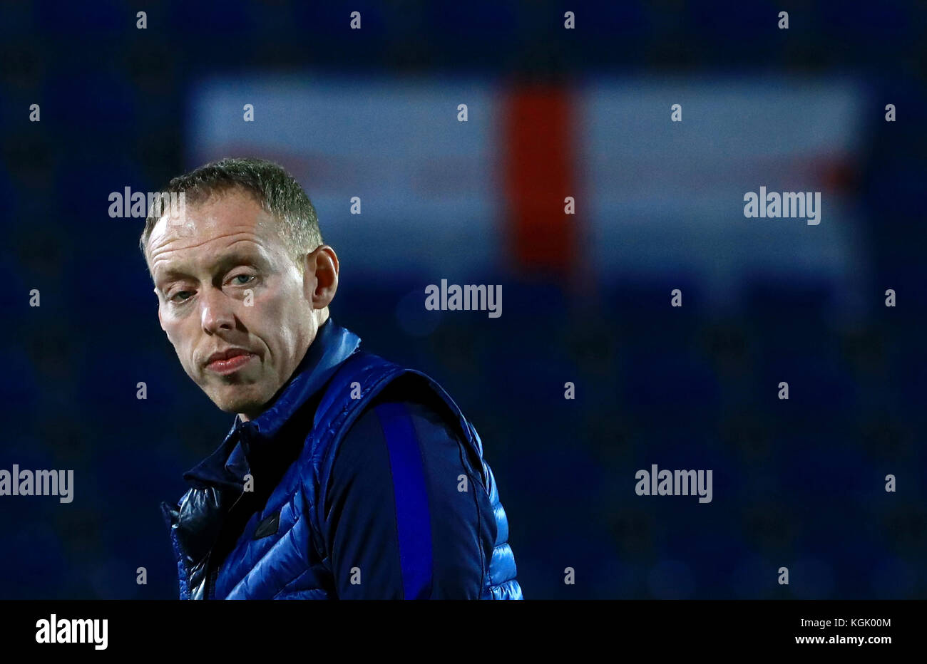 England manager Steve Cooper during the Under 17 international match at ...