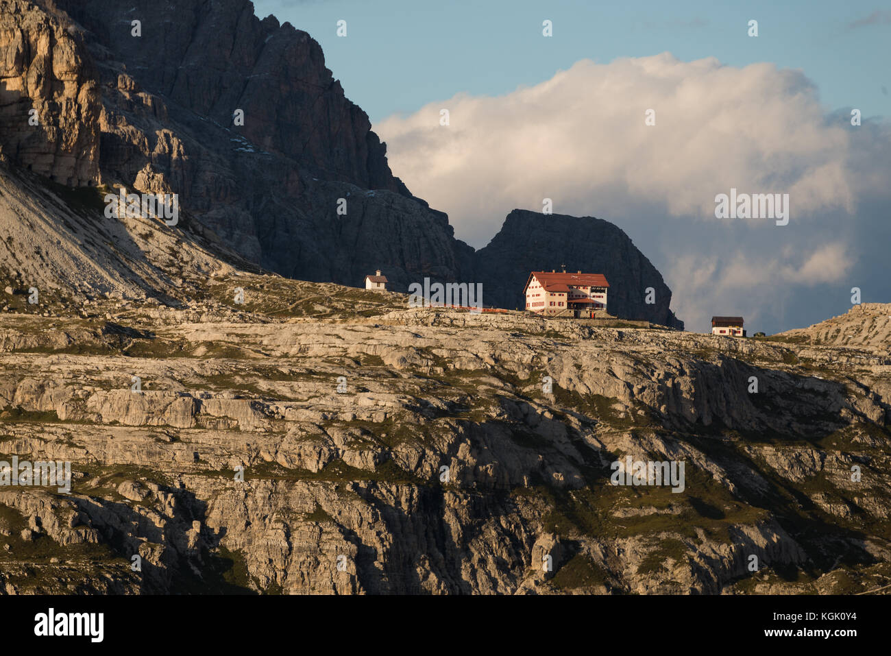 Rifugio Lavaredo near Tre Cime Di Lavaredo in Dolomites mountains ...