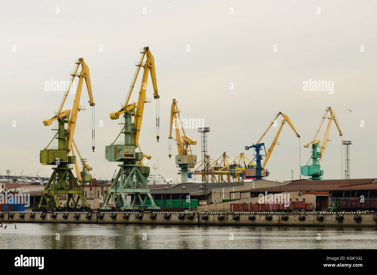 Loading of ships with different cargo in the port is performed every ...
