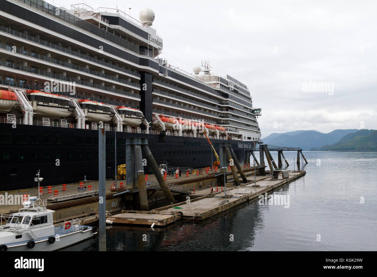 The cruise ship Eurodam docked in Sitka, Alaska Stock Photo - Alamy