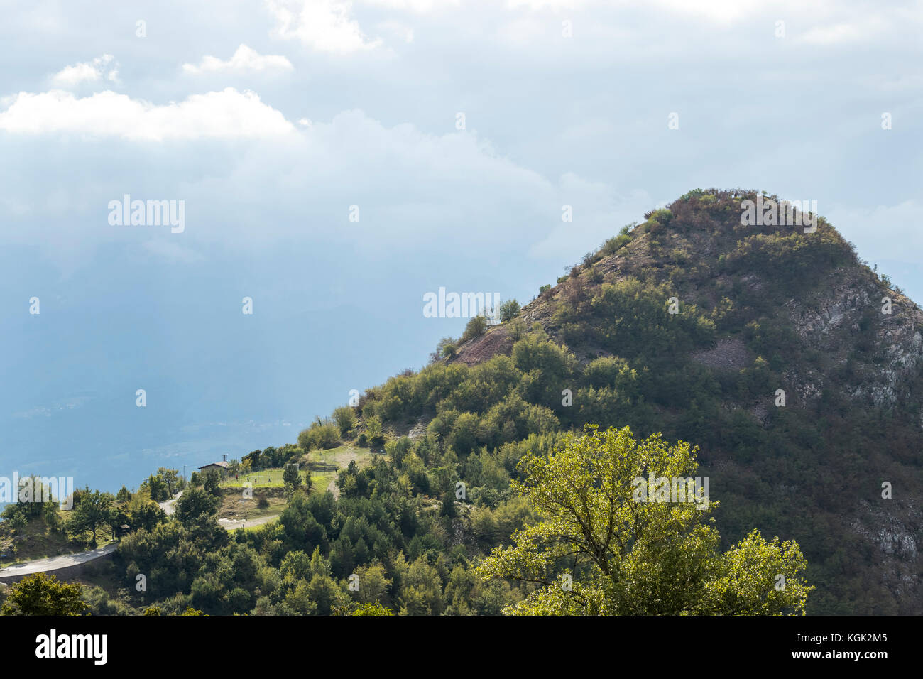 The spectacular hilltop village of Sassorosso, in the province of Lucca ...