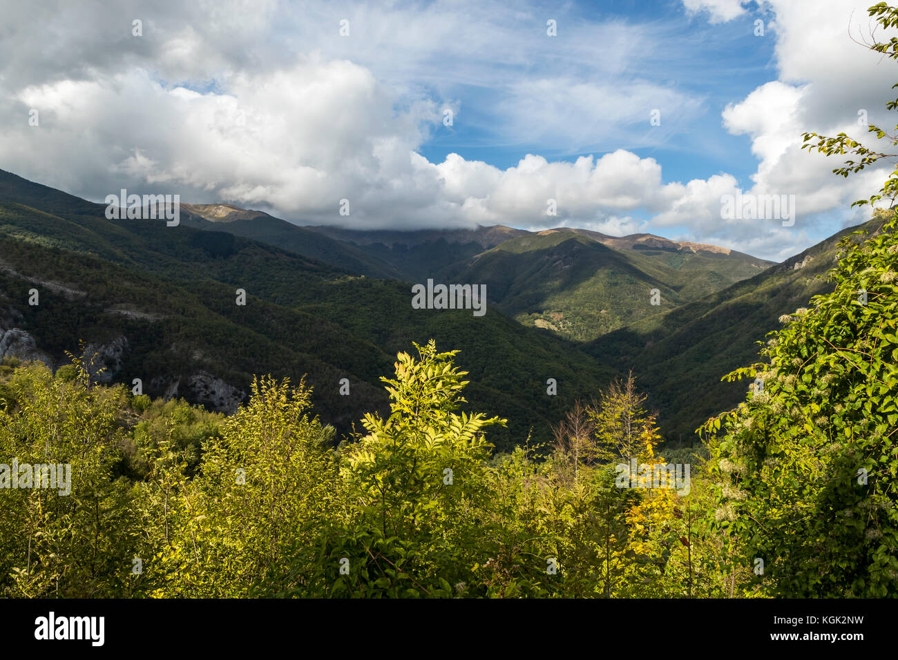 The spectacular hilltop village of Sassorosso, in the province of Lucca ...
