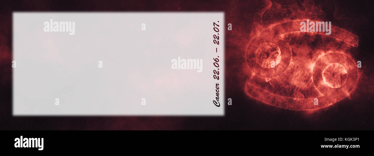 Cancer Zodiac Sign. Cancer Horoscope Sign. Template text room Stock ...
