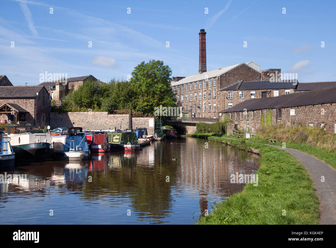 Sweet factory by Peak Forest Canal New Mills Derbyshire Stock Photo - Alamy