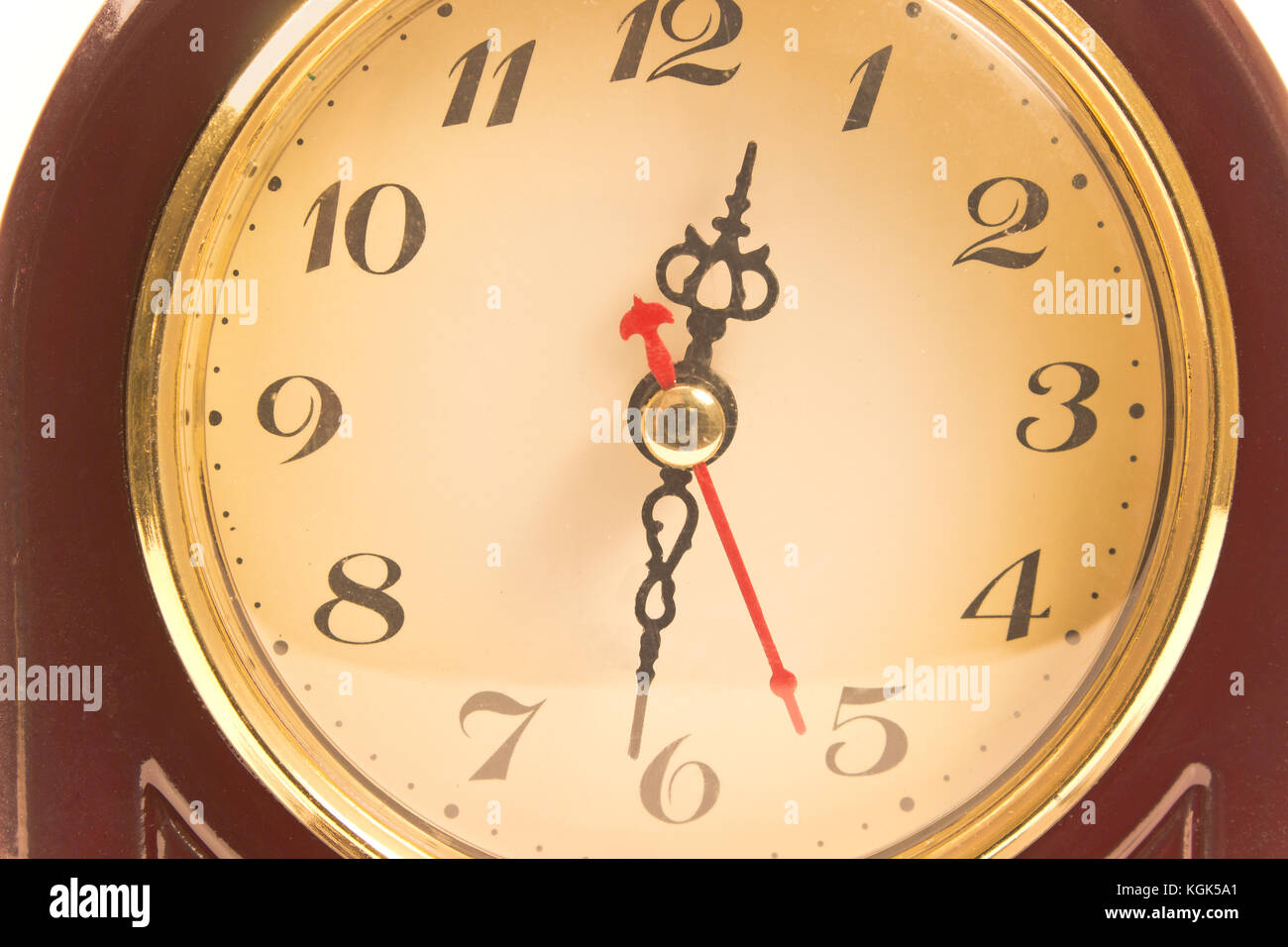 Antique clock front side close up Stock Photo - Alamy