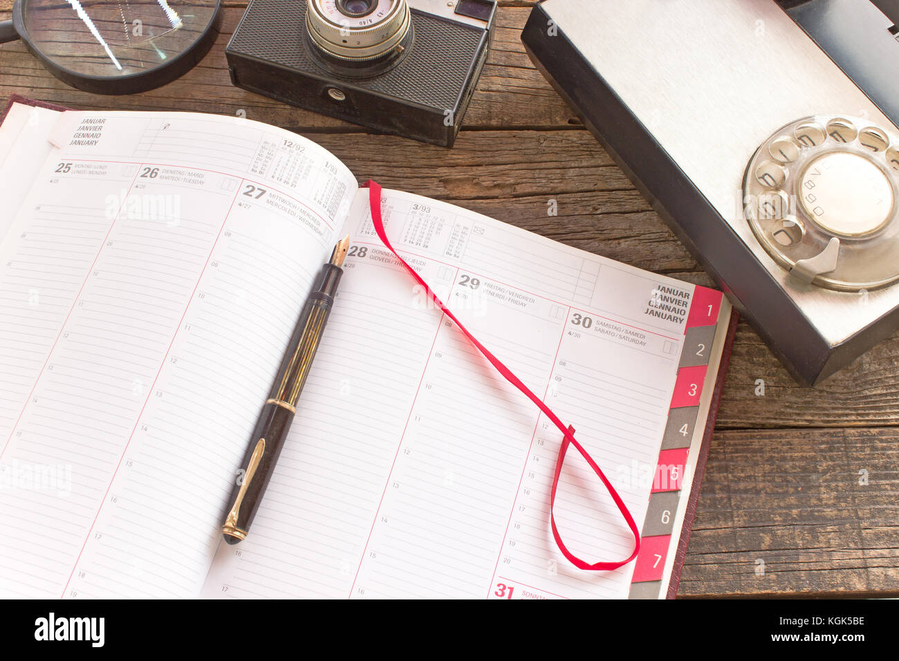 Notebook planner hi-res stock photography and images - Alamy