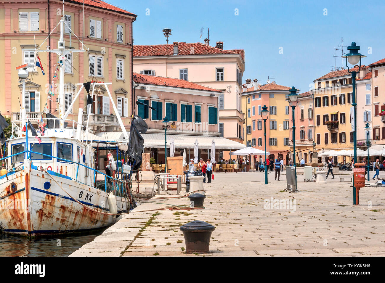 Old Rusty Boat Rovinj Harbour Croatia Stock Photo - Alamy