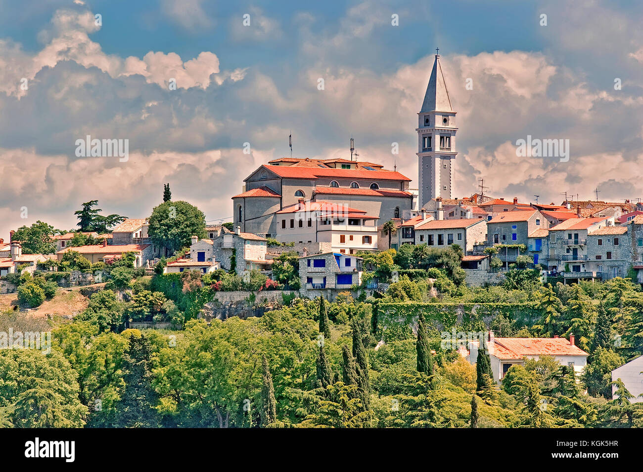 Hilltop Church Vsar Croatia Stock Photo - Alamy