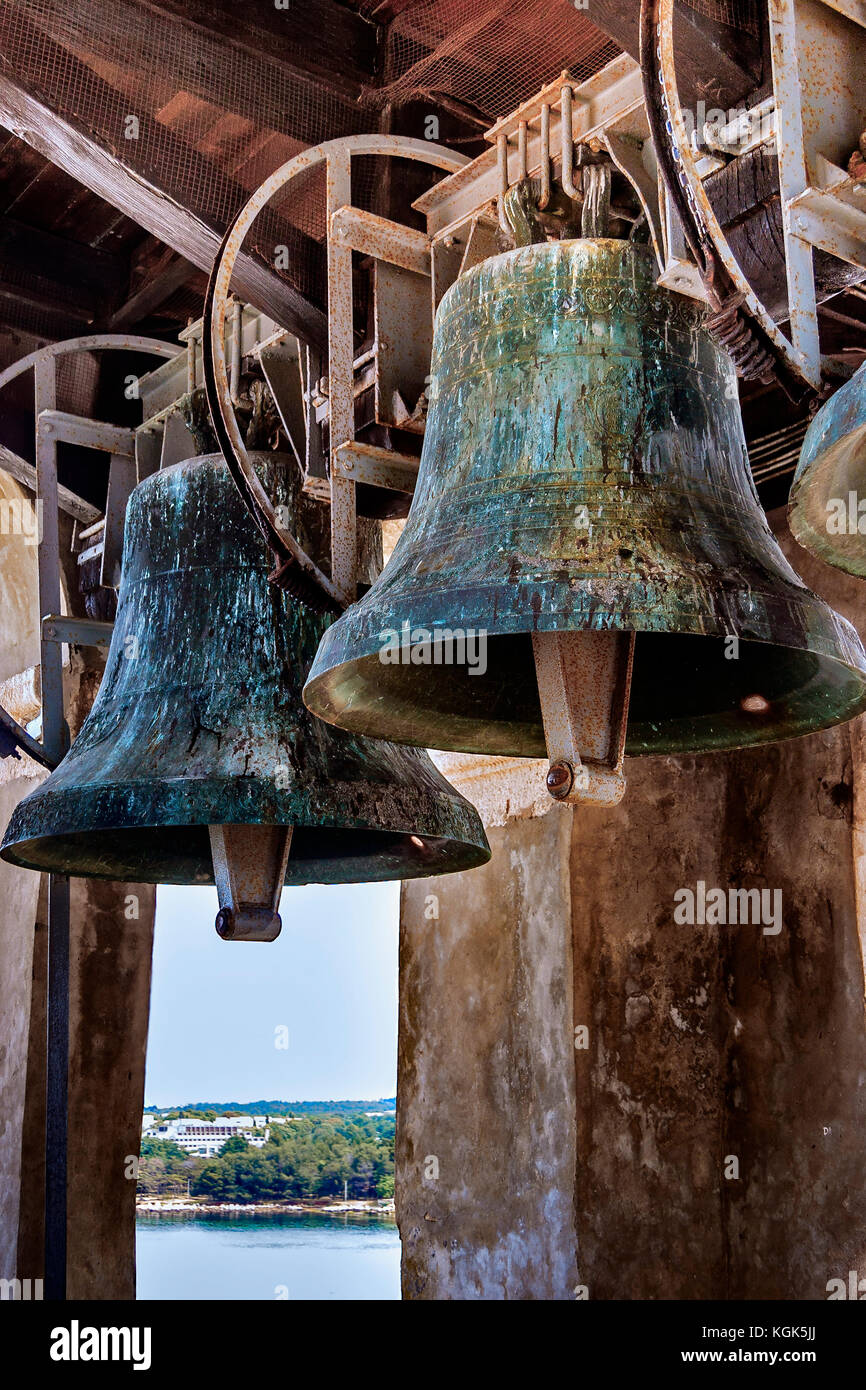 Bells In Tower Porec Croatia Stock Photo - Alamy