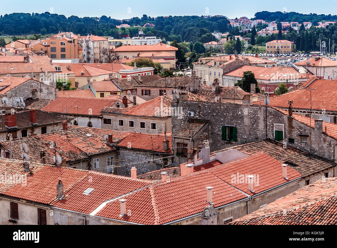 View Across Porec Town Croatia Stock Photo - Alamy