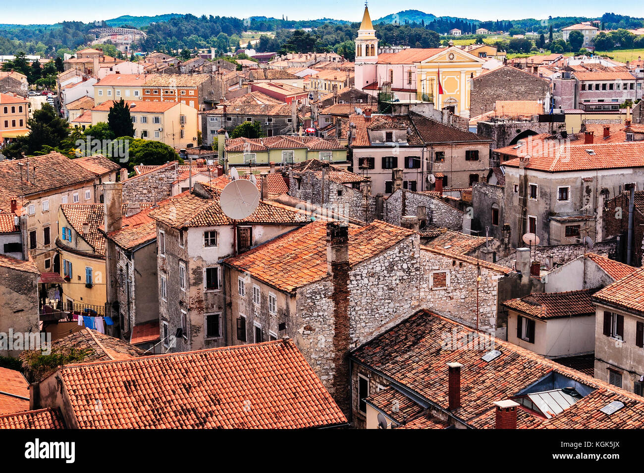 View Across Porec Town Croatia Stock Photo - Alamy