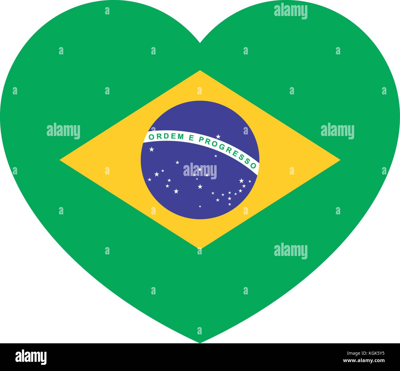 Brazilian flag in heart shape hi-res stock photography and images - Alamy