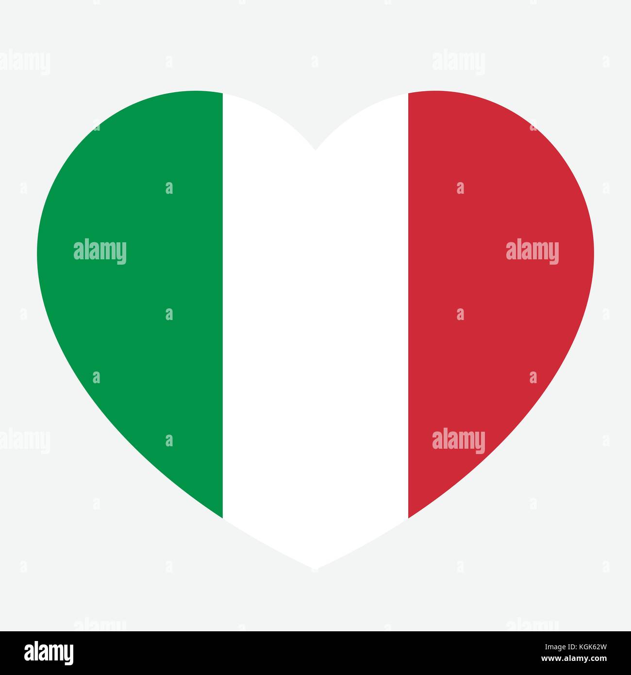 Italy flag in the heart, Italian flag, vector illustration Stock Vector ...