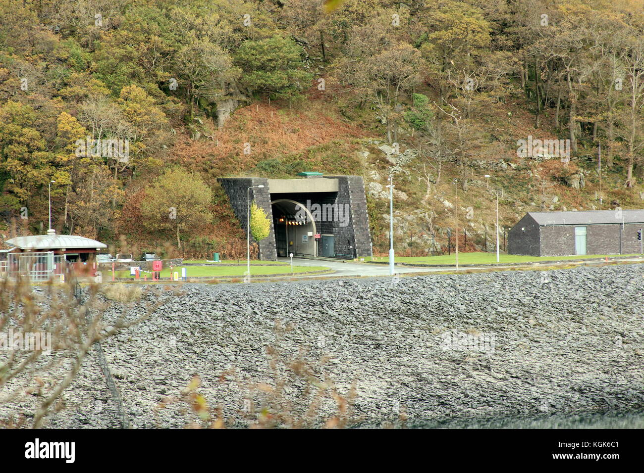 Llyn peris and Former Dinorwig slate mine Llanberis Wales Stock Photo ...