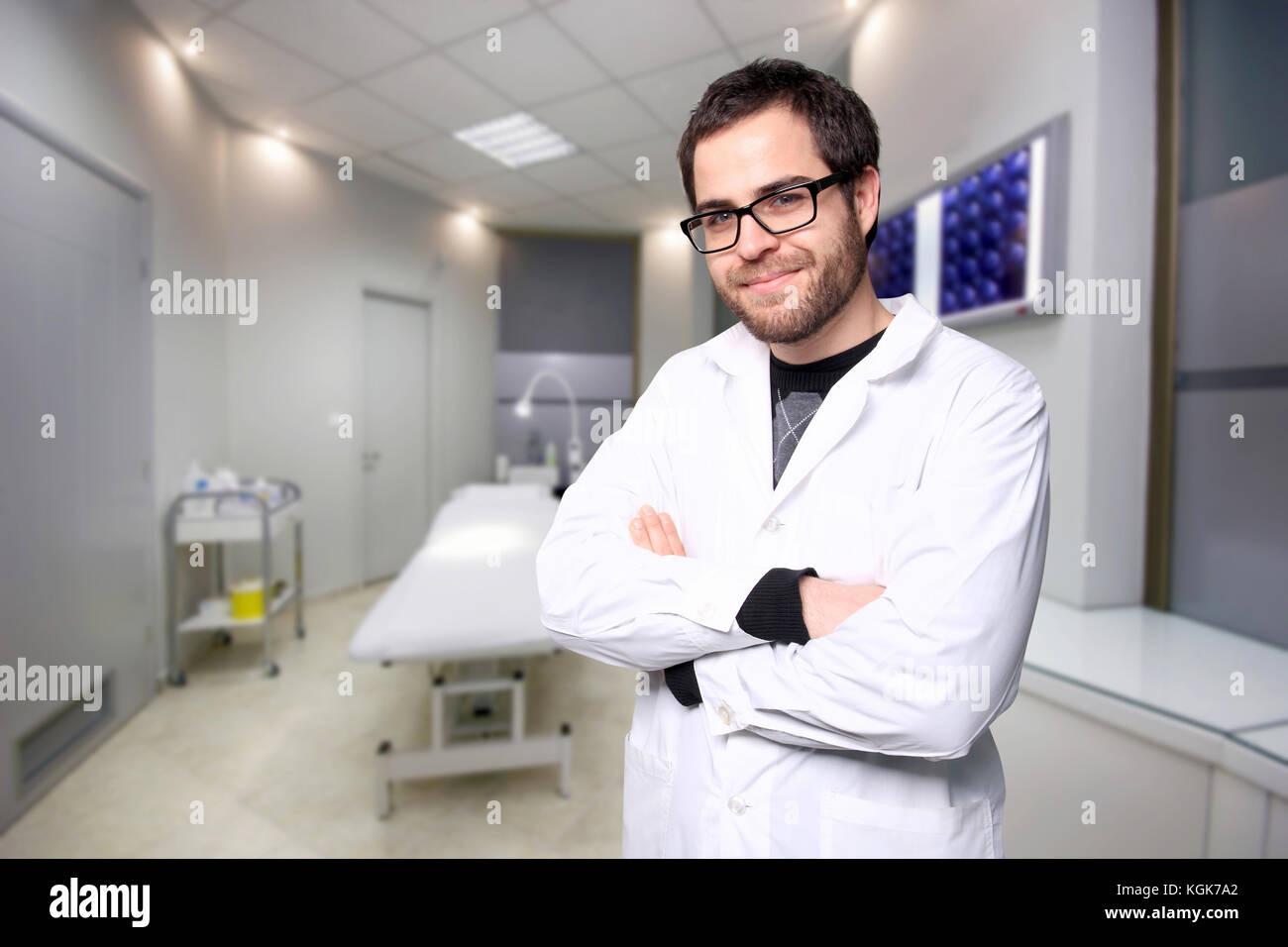 Portrait handsome young pharmacist chemist hi-res stock photography and ...