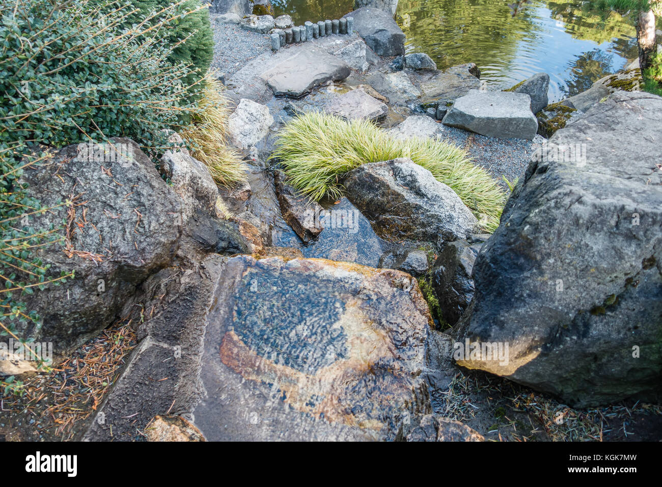 Water flows by rocks hi-res stock photography and images - Alamy