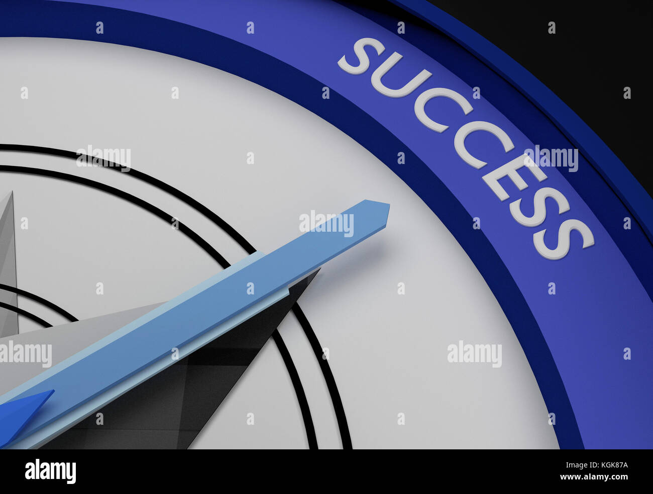 Compass pointing to success Stock Photo - Alamy
