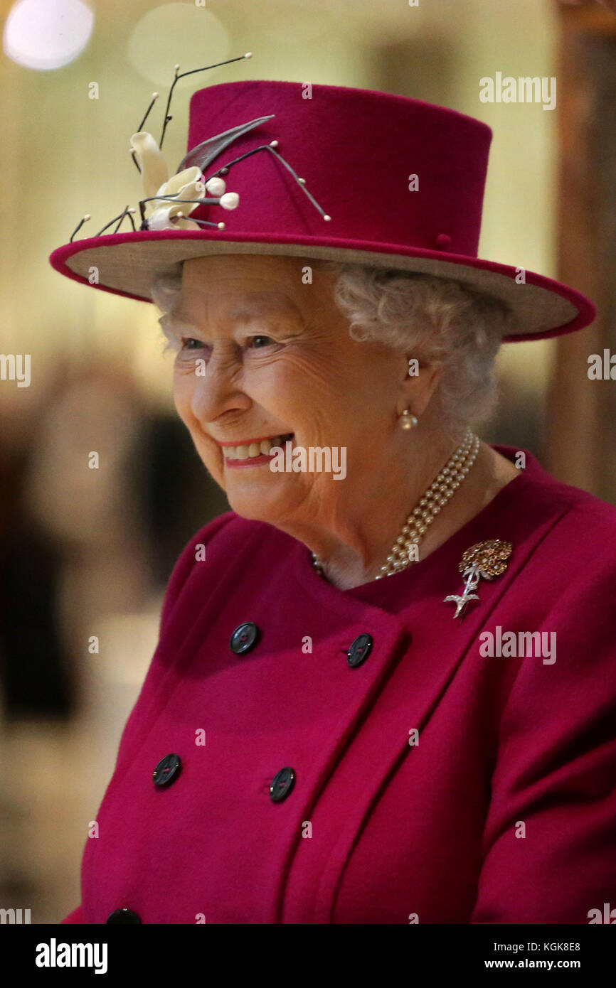 Queen Elizabeth II during a visit to the British Museum in London to ...