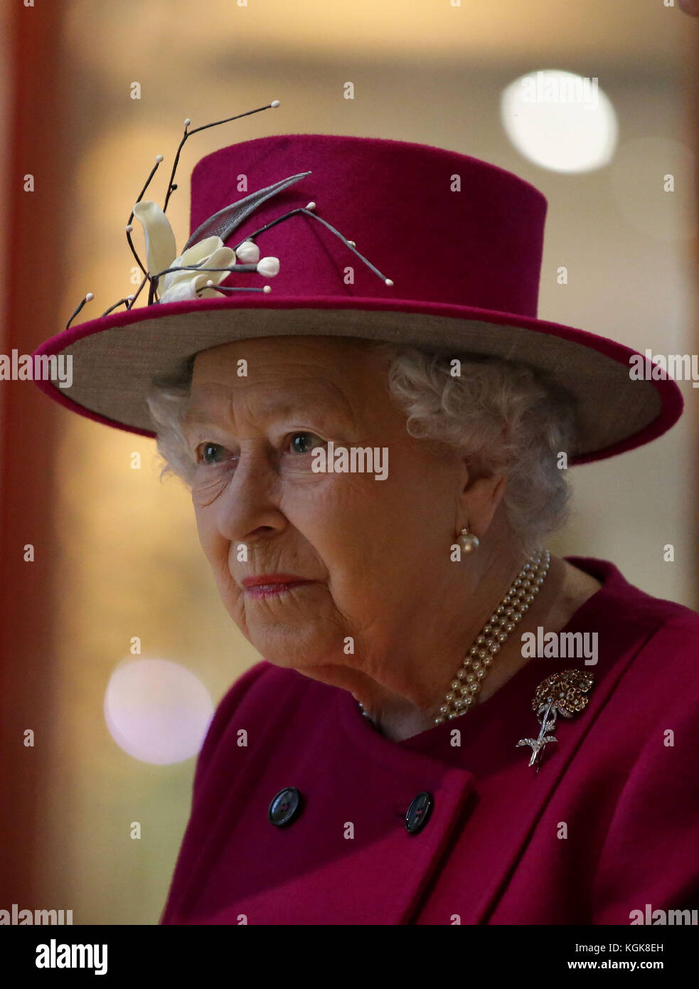 Queen Elizabeth II during a visit to the British Museum in London to ...