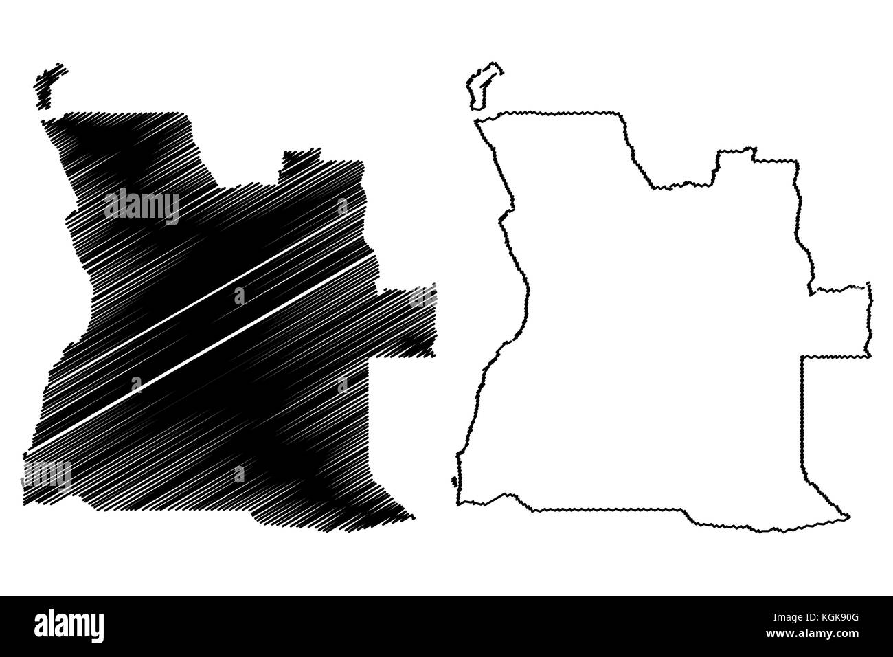Angola map vector illustration, scribble sketch Angola Stock Vector Image & Art - Alamy