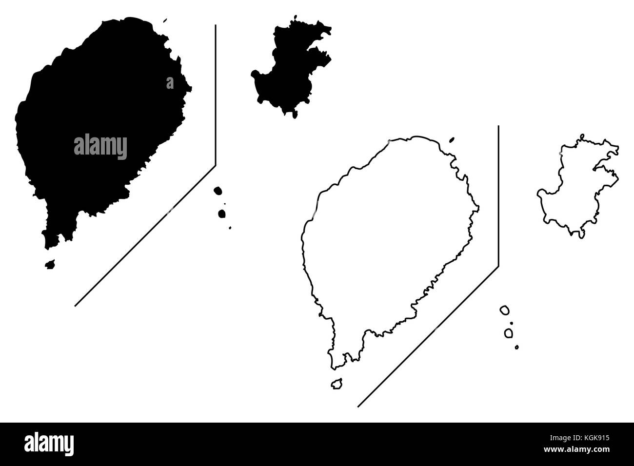 Sao Tome and Principe map vector illustration, scribble sketch Sao Tome ...