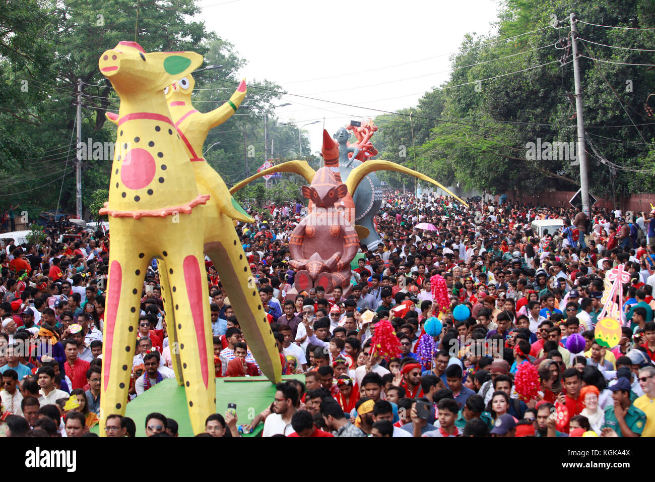 Bangladeshi people attend a rally in celebration of the Bengali New ...
