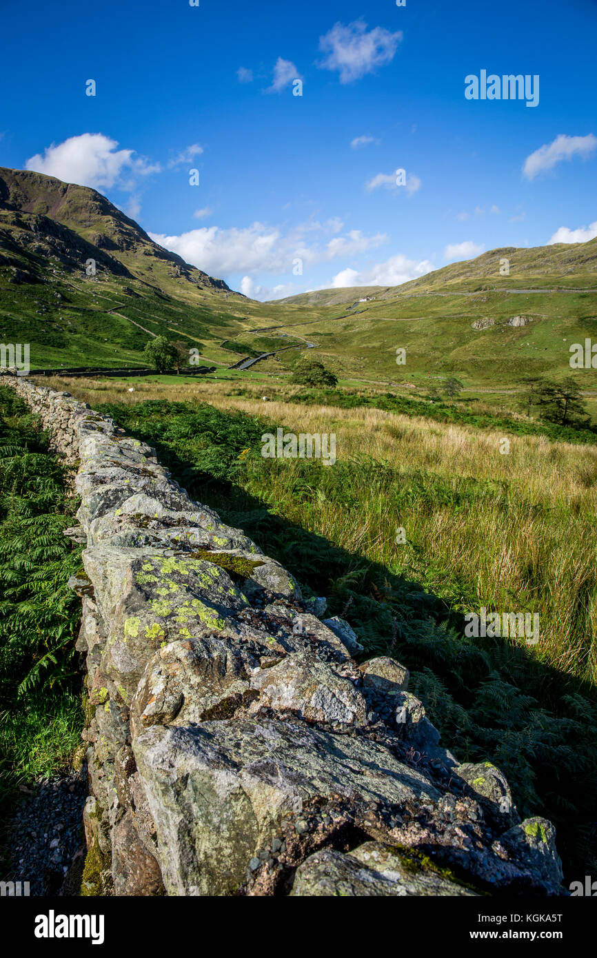 view of a wall running along side the road called the Struggle and ...