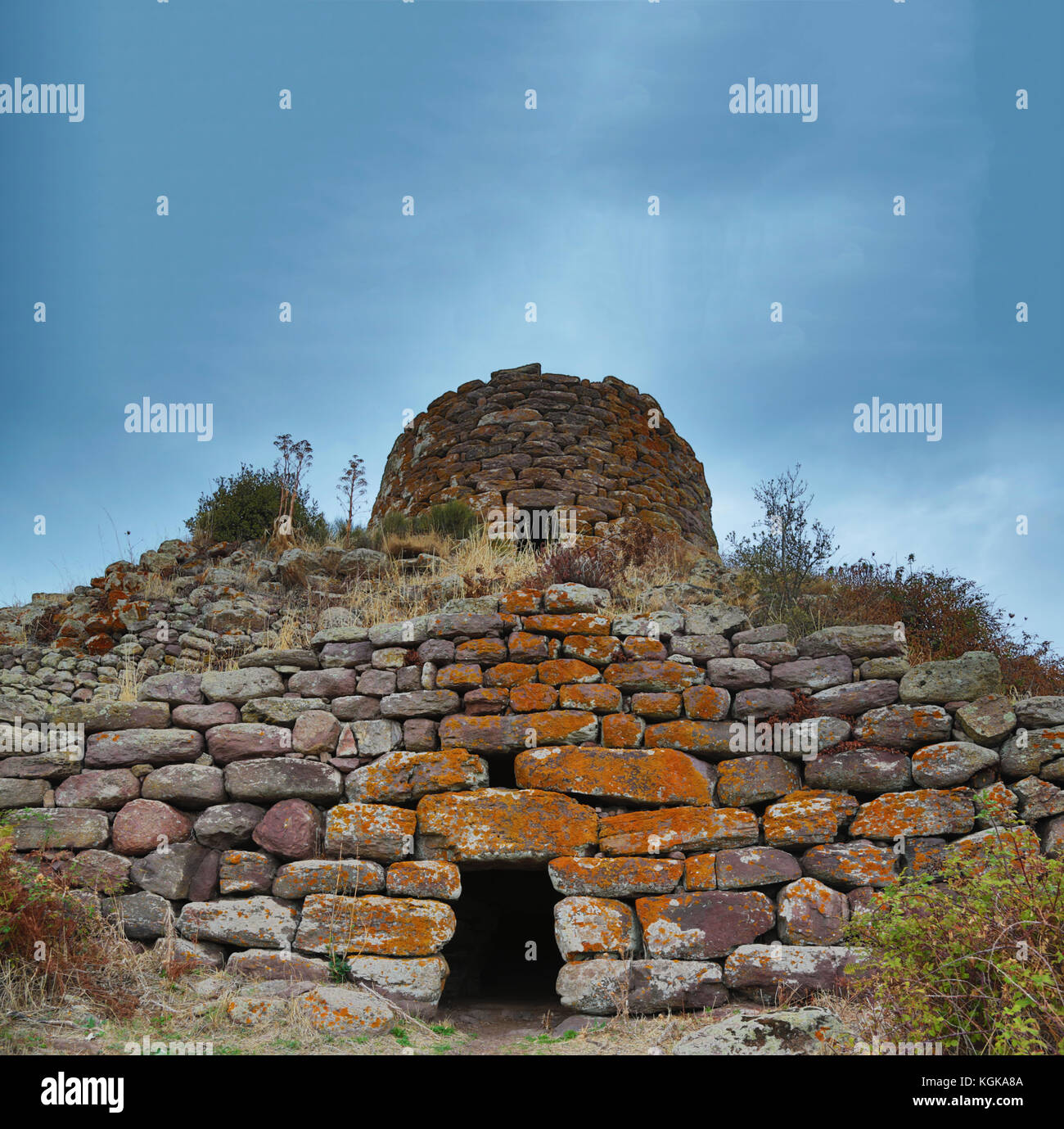 Nuraghe Orolo, near Bortigali, Sardinia, Italy. Nuraghes are ...