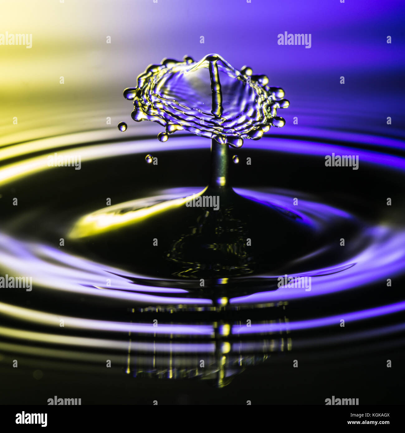 An abstract macro shot of a water drop collision Stock Photo - Alamy
