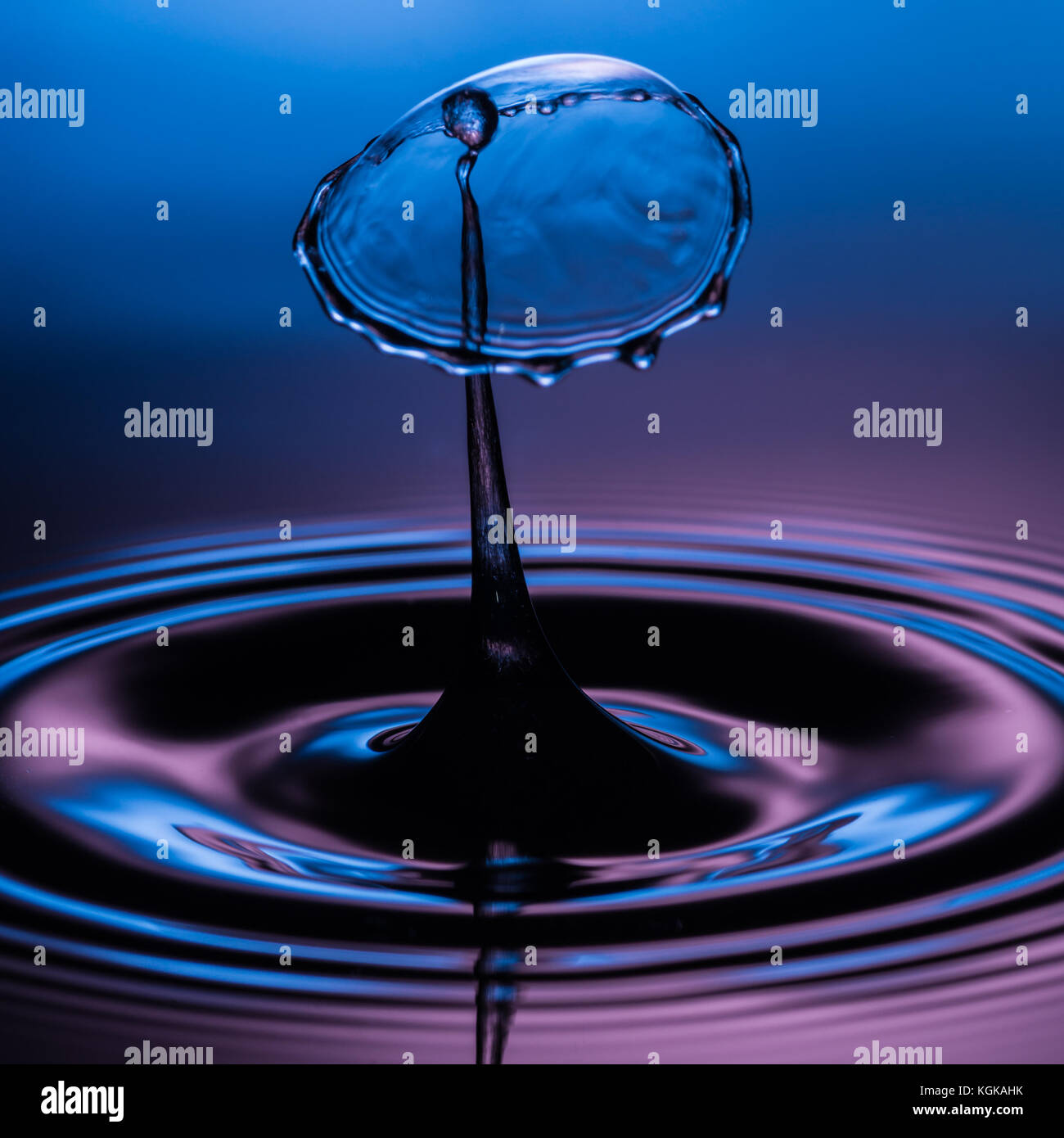 An abstract macro shot of a water drop collision Stock Photo - Alamy