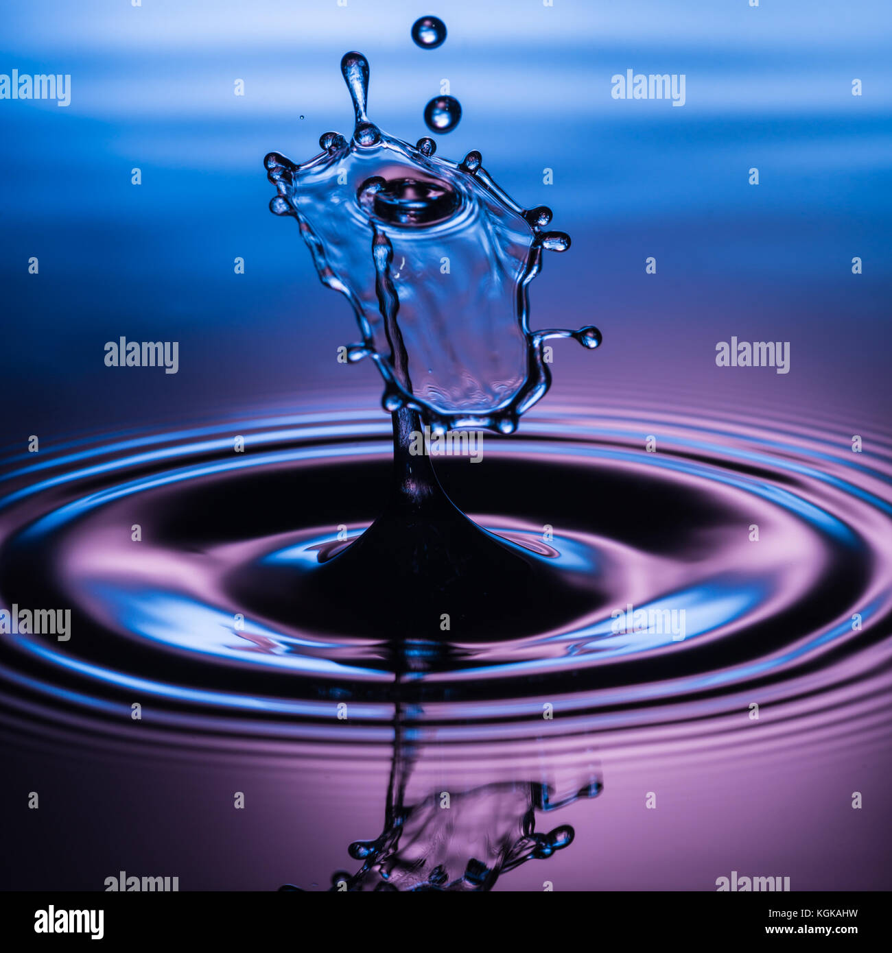 An abstract macro shot of a water drop collision Stock Photo - Alamy