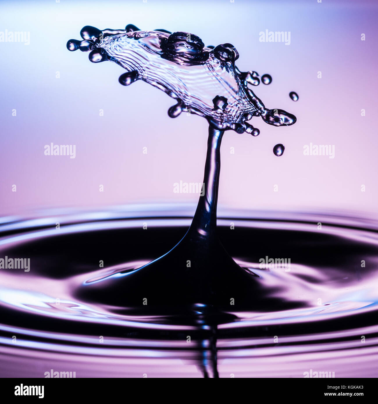 An abstract macro shot of a water drop collision Stock Photo - Alamy