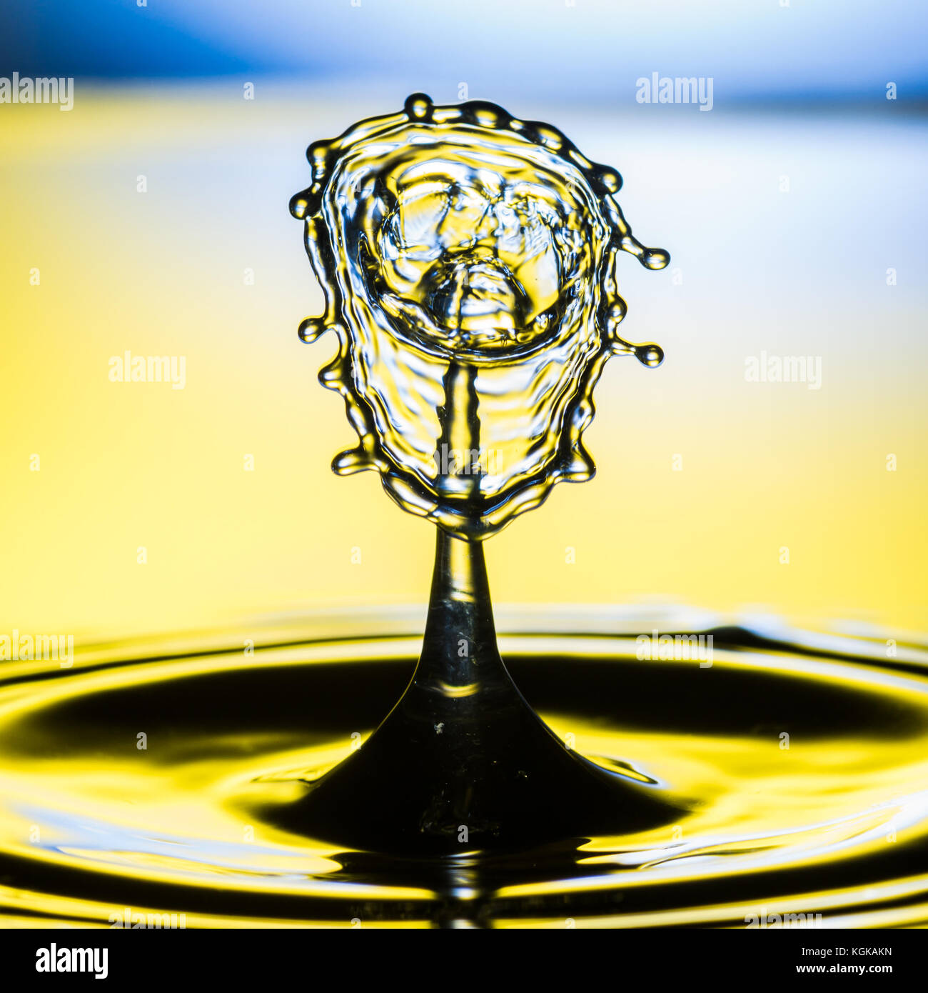 An abstract macro shot of a water drop collision Stock Photo - Alamy