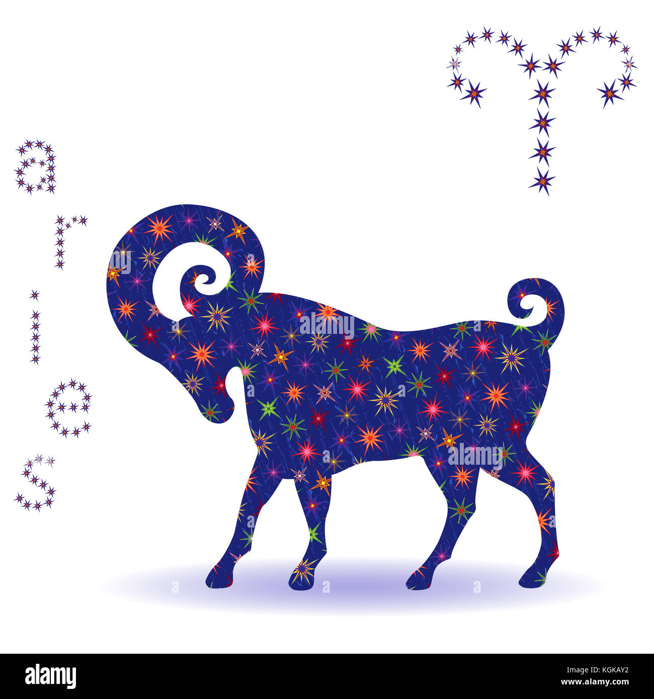 Constellation star sheep astrology sign Cut Out Stock Images & Pictures ...